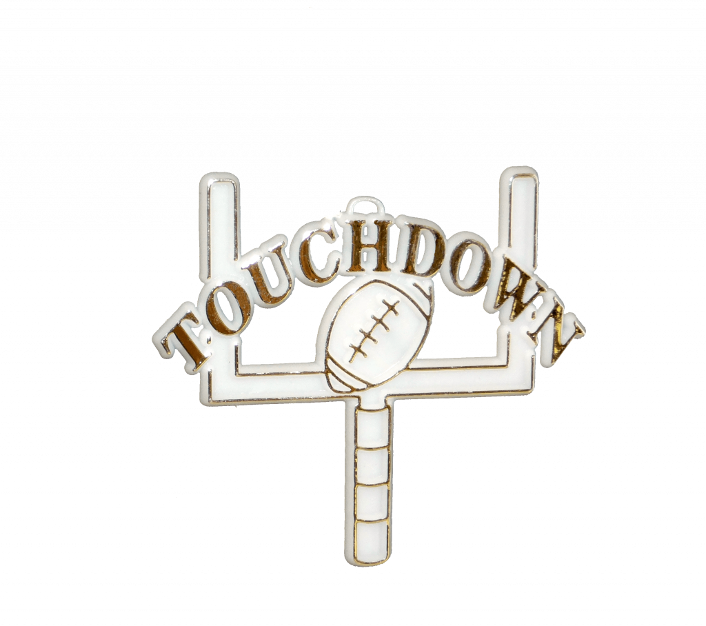 "Touchdown" goal post 12 pc/pkg - gold or silver - The Ribbon Source